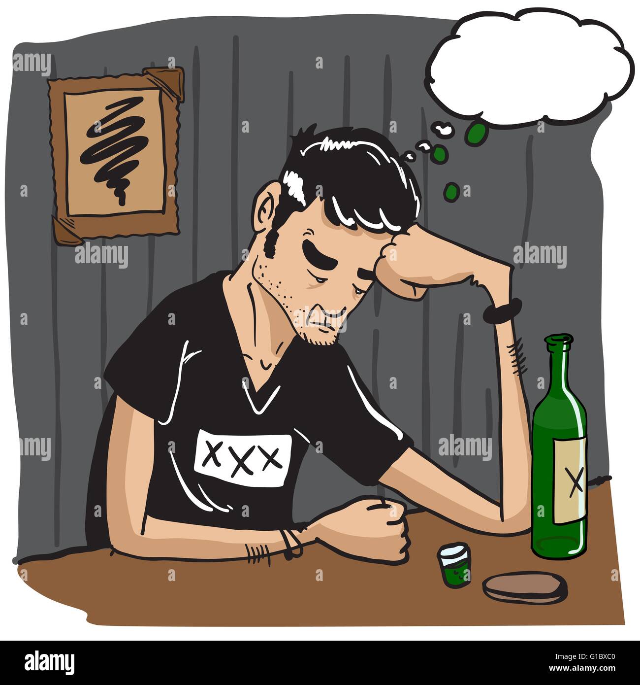 Relaxation sad Stock Vector Images - Alamy