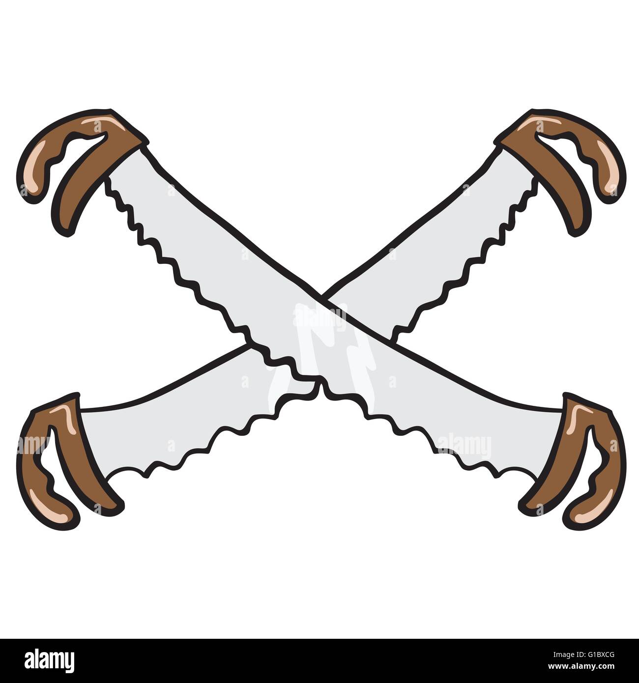 Cartoon saw hi-res stock photography and images - Alamy