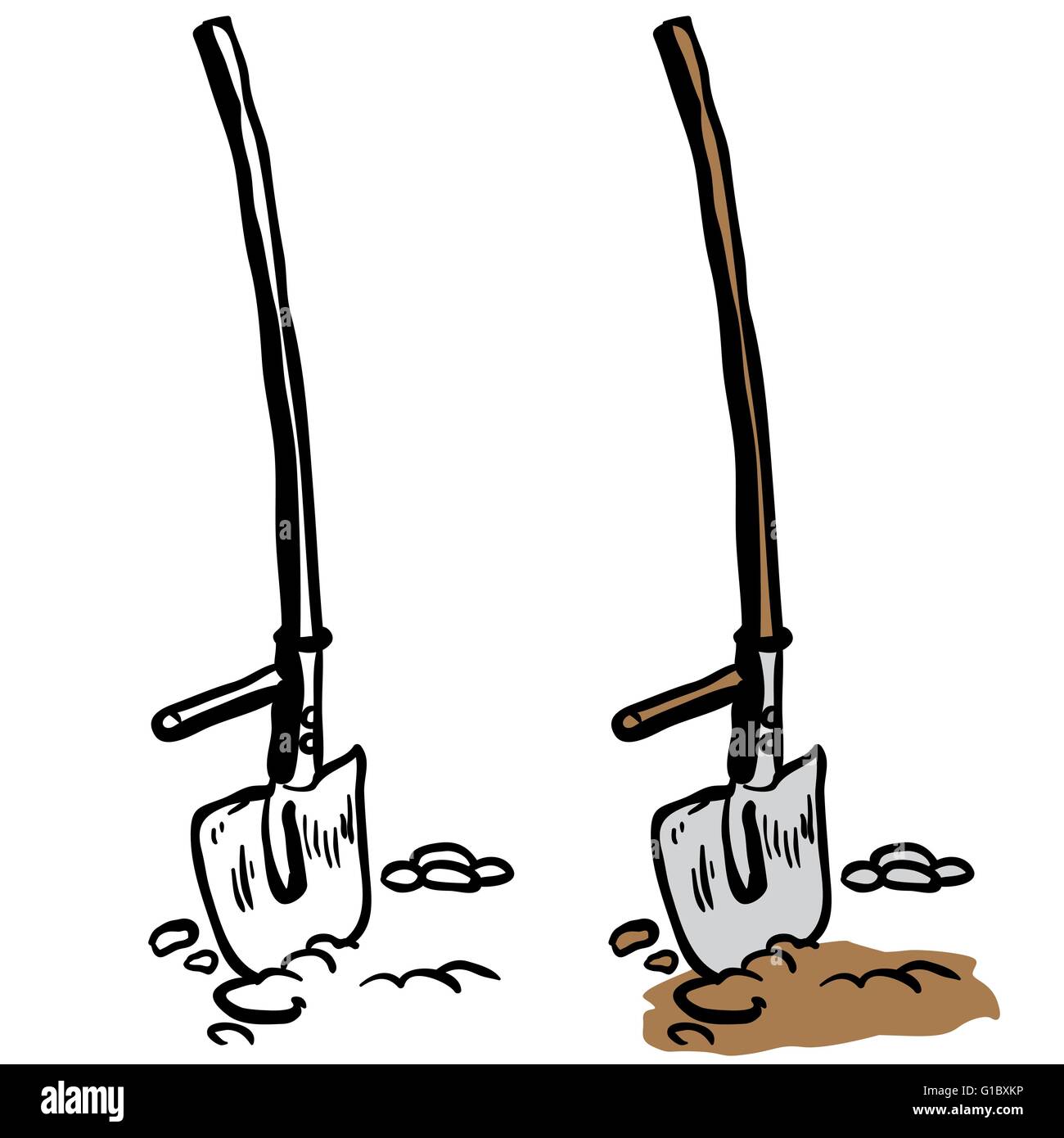 shovel cartoon illustration Stock Vector Image & Art - Alamy