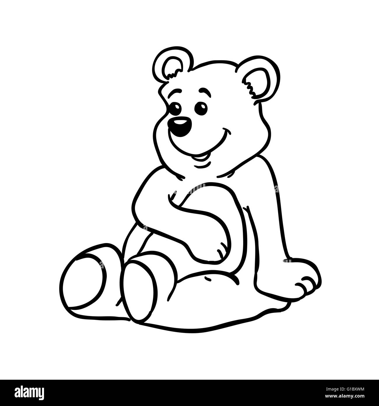 White bear cartoon Stock Vector Images - Alamy