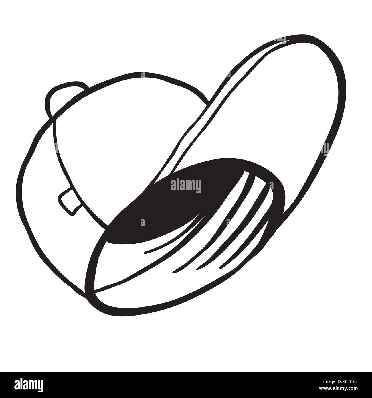 simple black and white cap cartoon Stock Vector Image & Art - Alamy