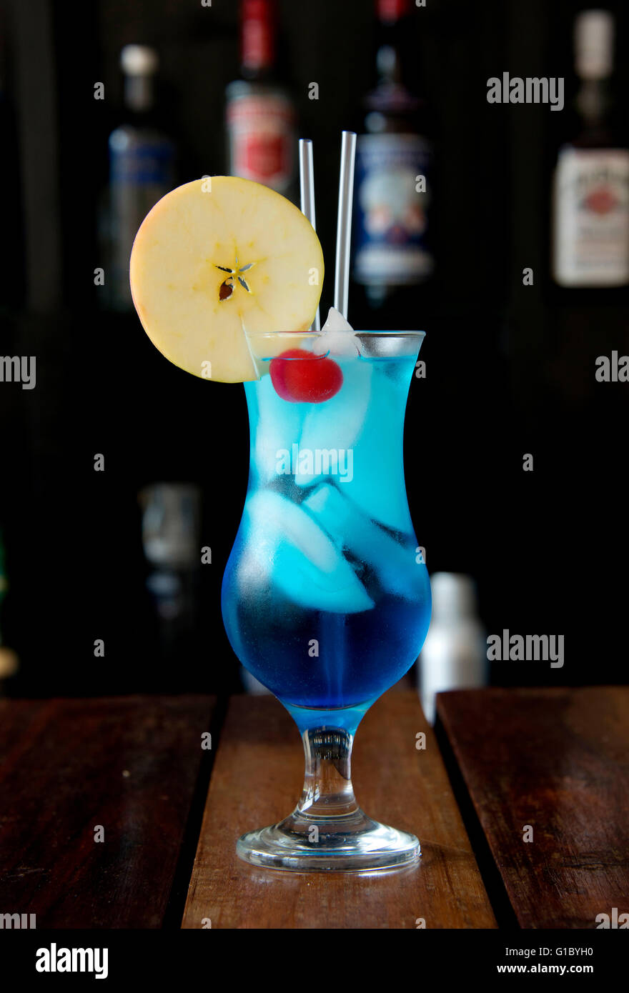 A colourful cocktail drink on a bar in Harare, Zimbabwe Stock Photo - Alamy