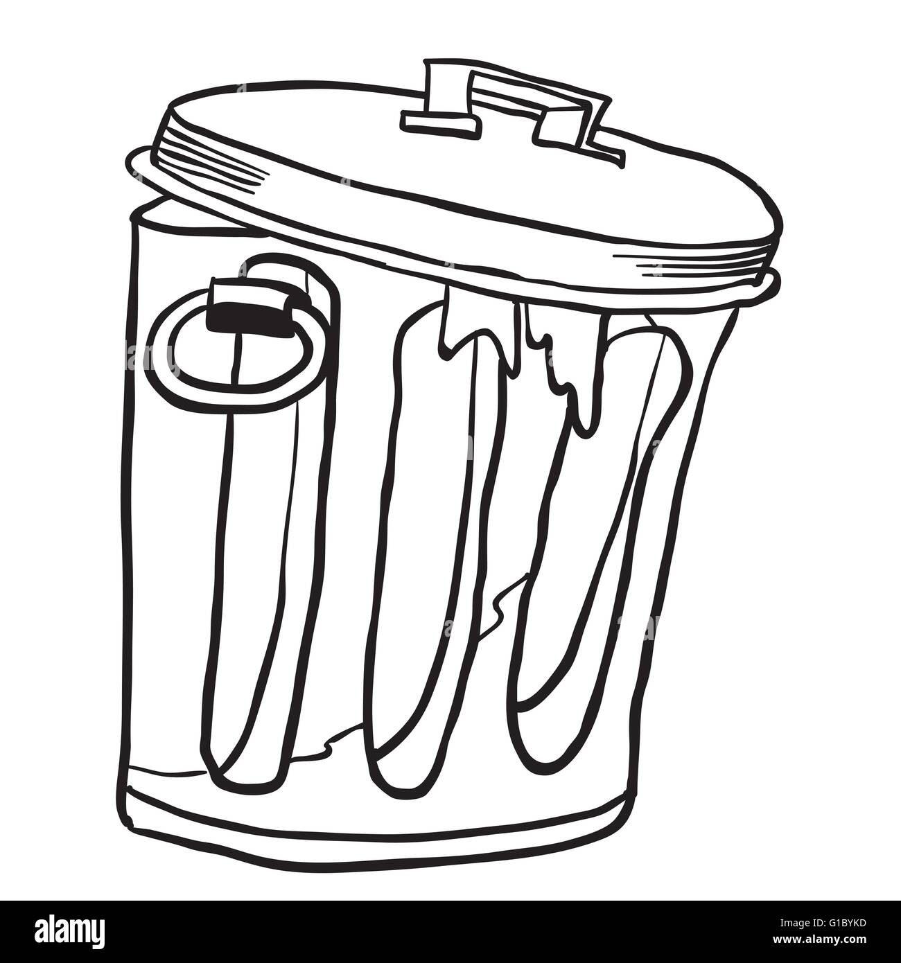 Waste Basket Cartoon