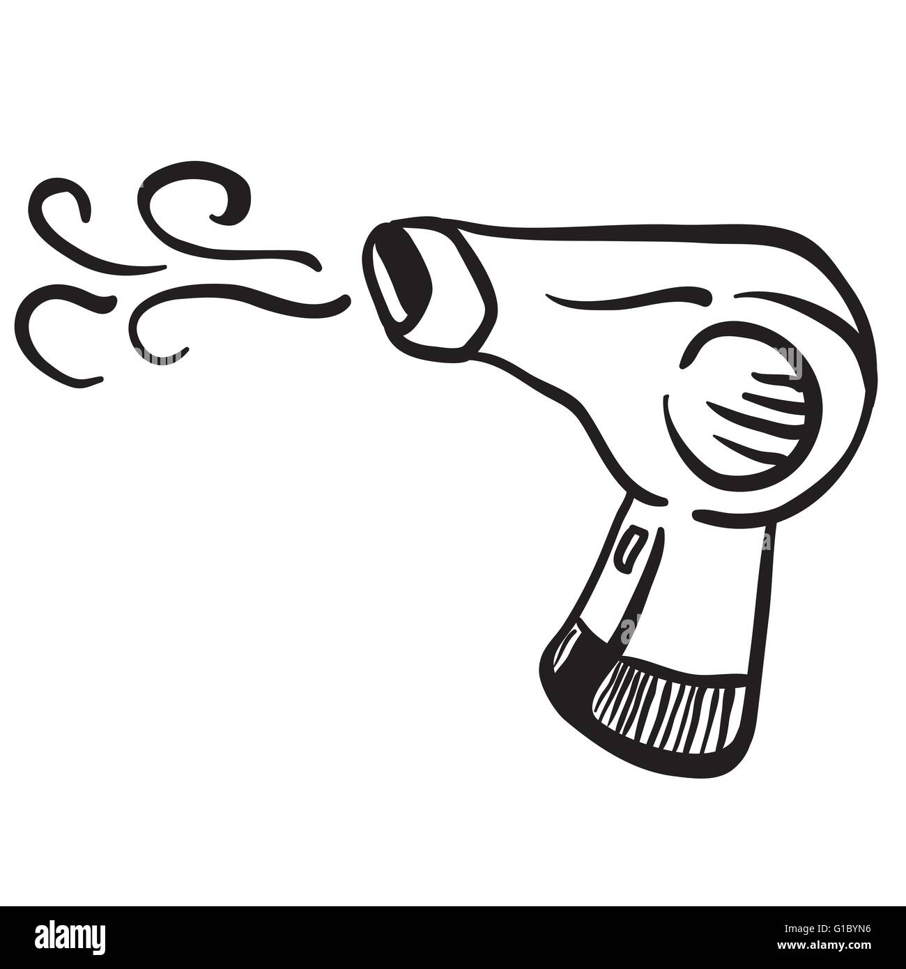 Hair dryer brush isolated Stock Vector Images - Alamy