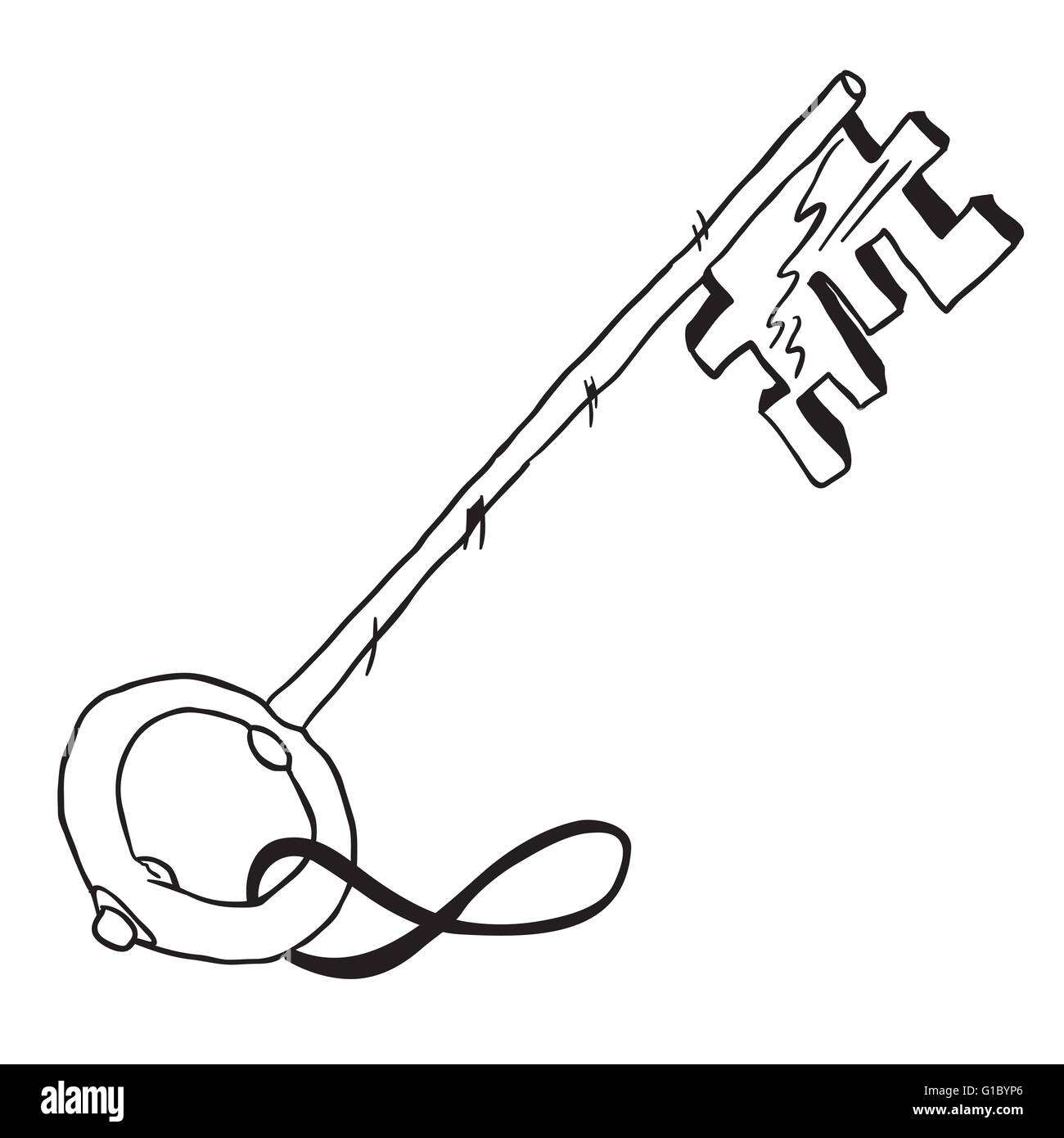 simple black and white key cartoon Stock Vector Image & Art - Alamy