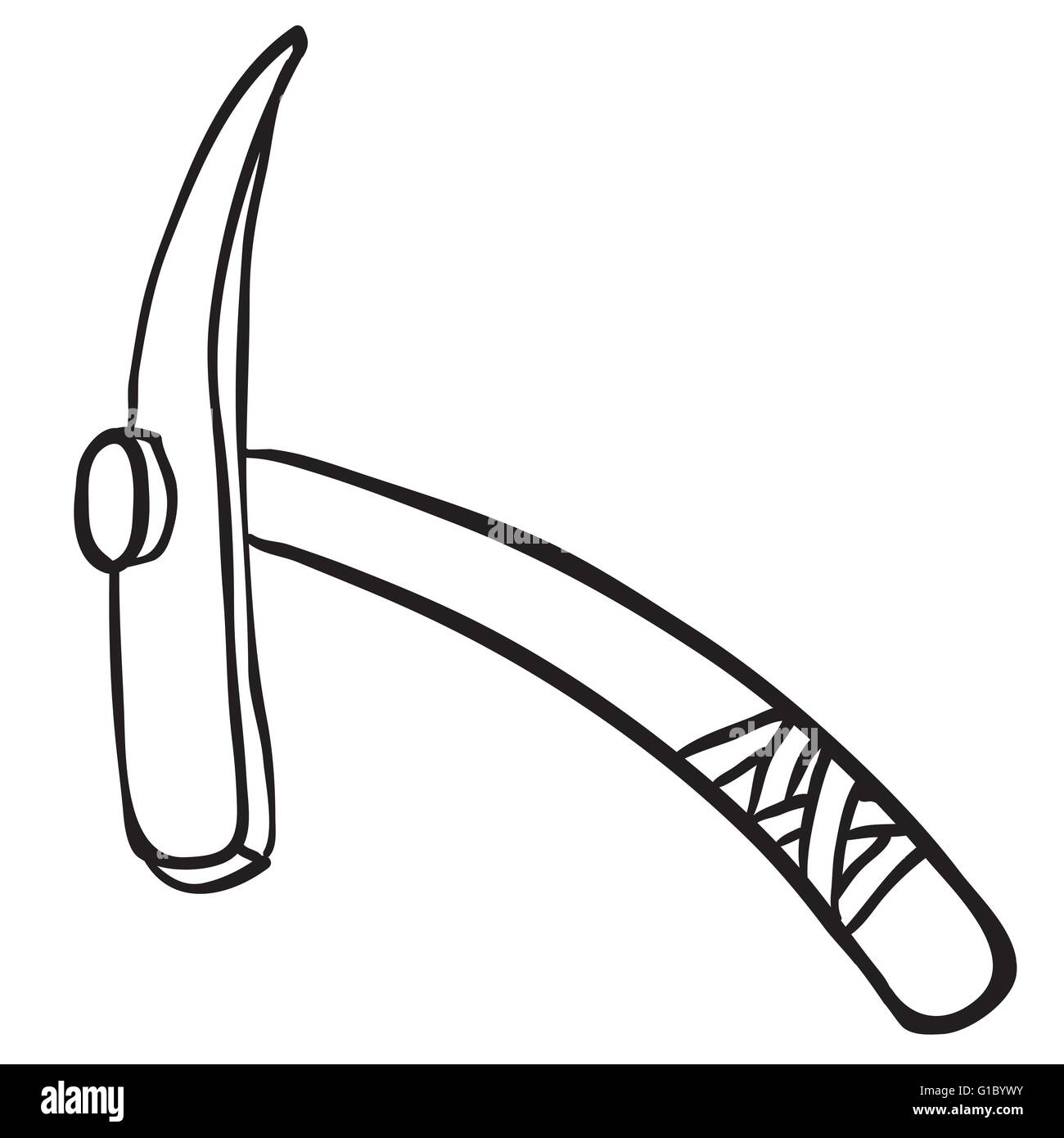 simple black and white mattock cartoon Stock Vector Image & Art - Alamy