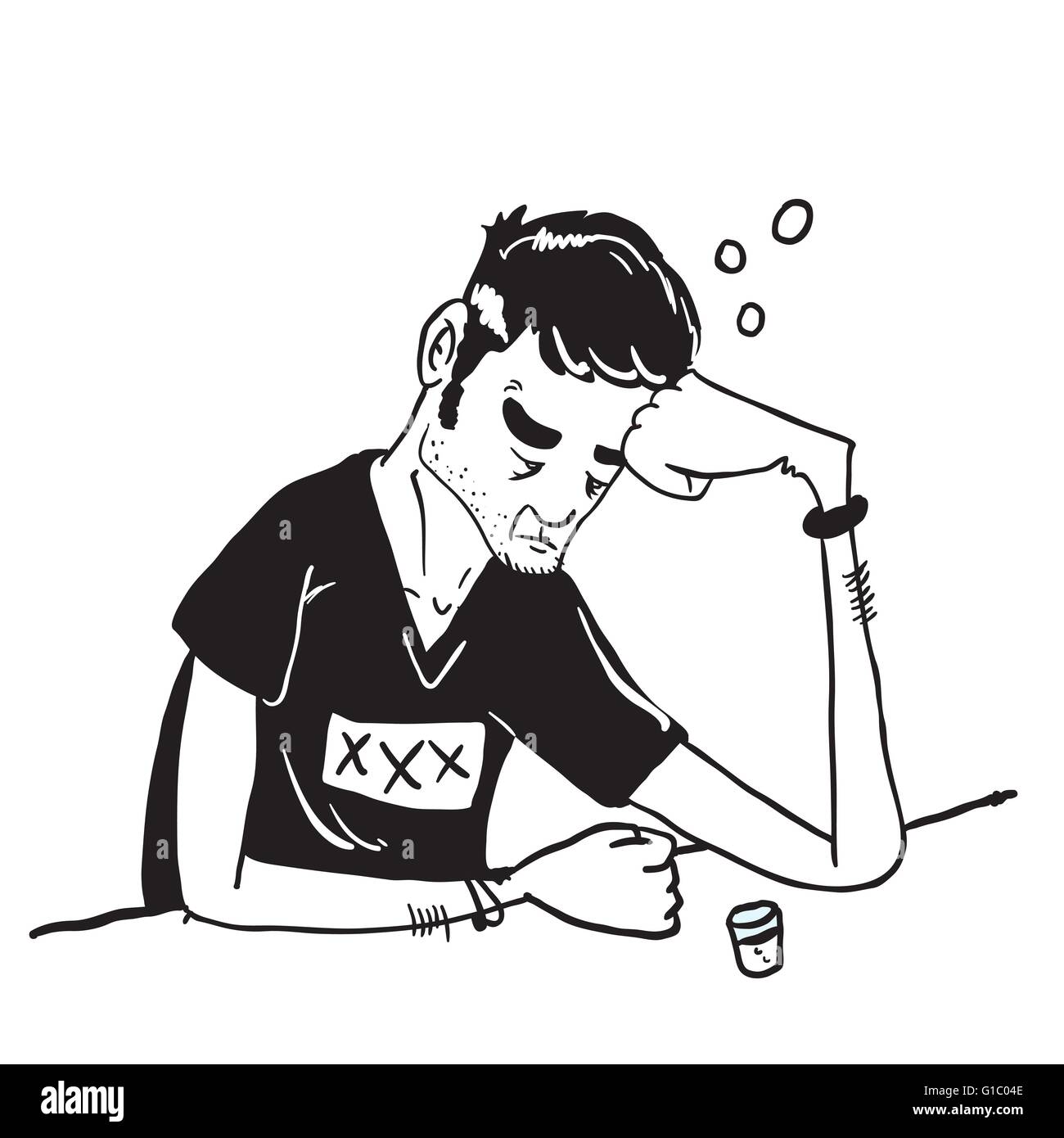 Relaxation sad Stock Vector Images - Alamy