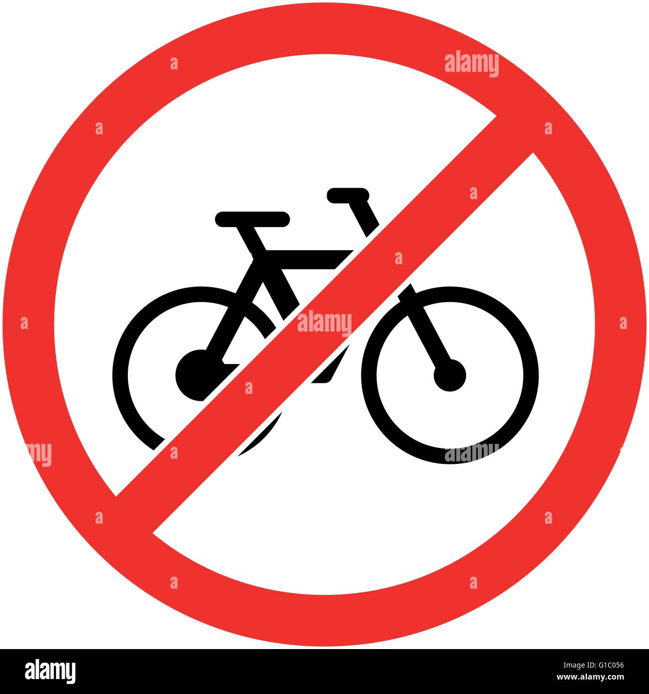 No bicycle sign Vector illustration. Flat design Stock Vector Image ...