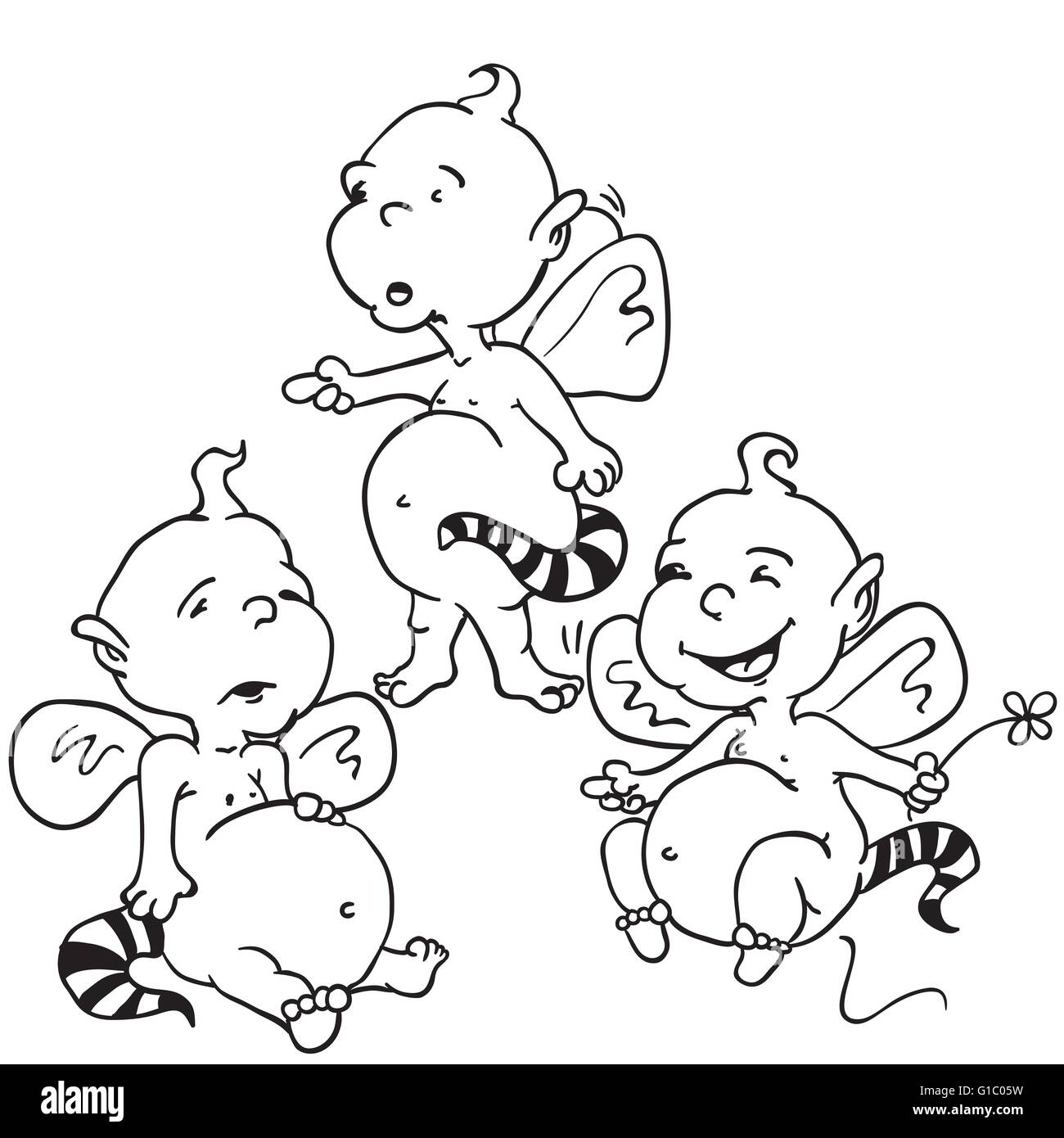 Elf baby Black and White Stock Photos & Images - Alamy