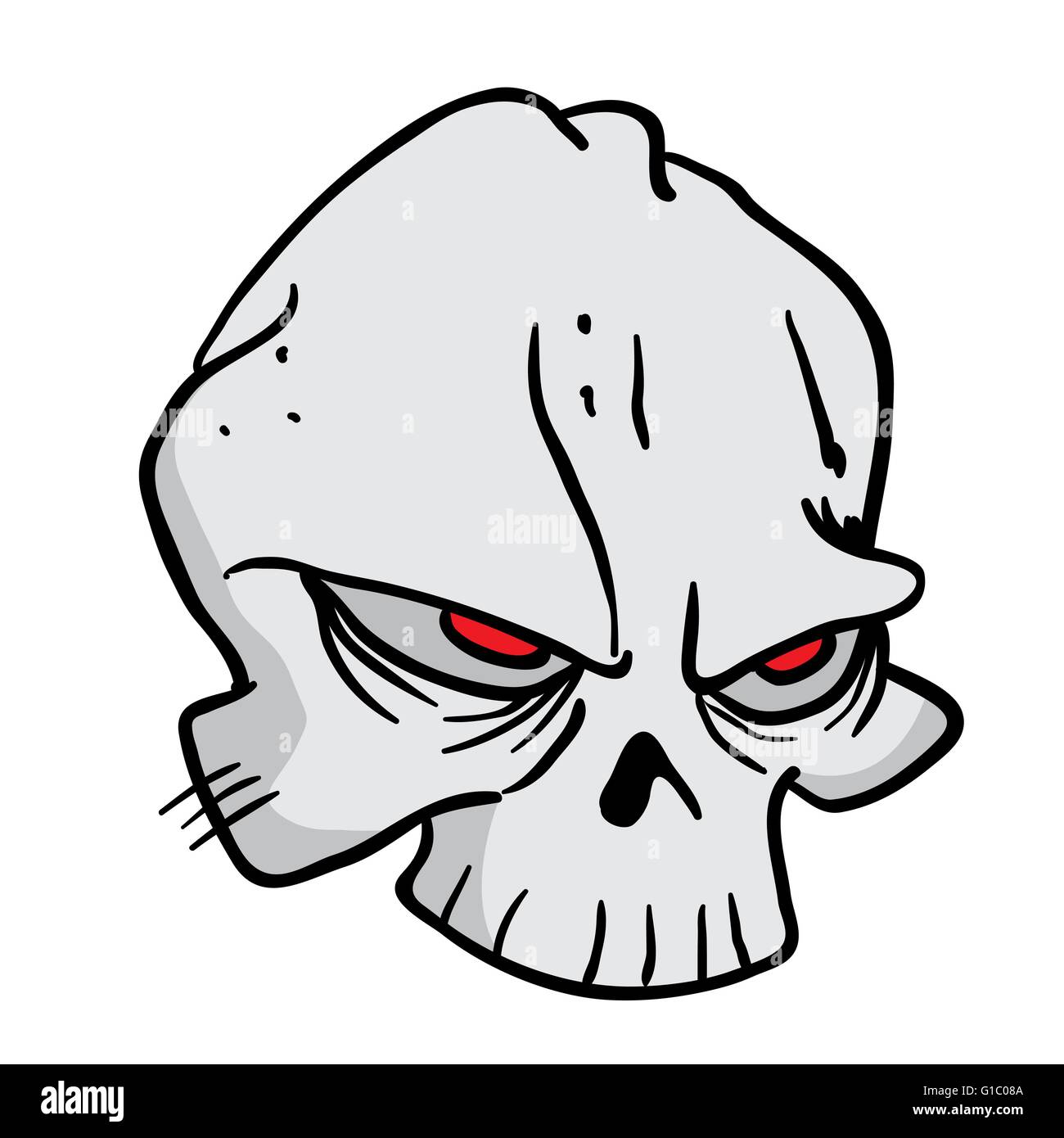 skull cartoon illustration Stock Vector Image & Art - Alamy