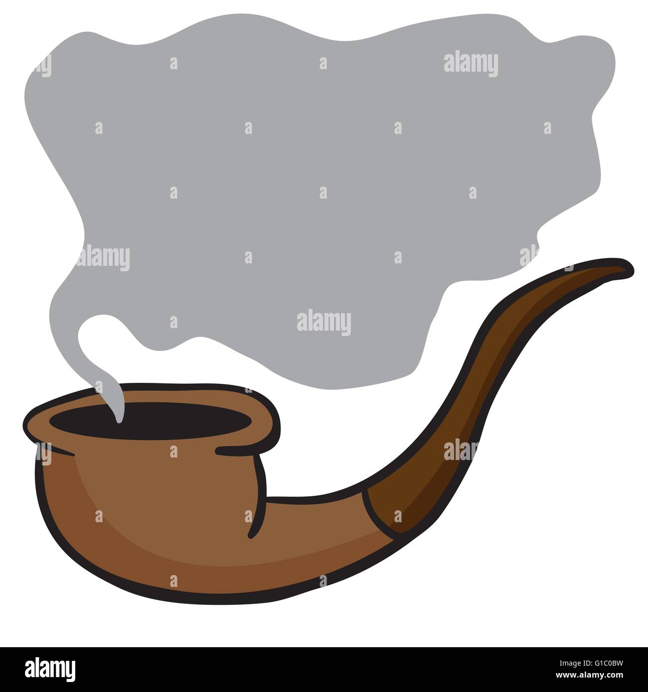 smoking pipe cartoon doodle with place for your text Stock Vector Image ...