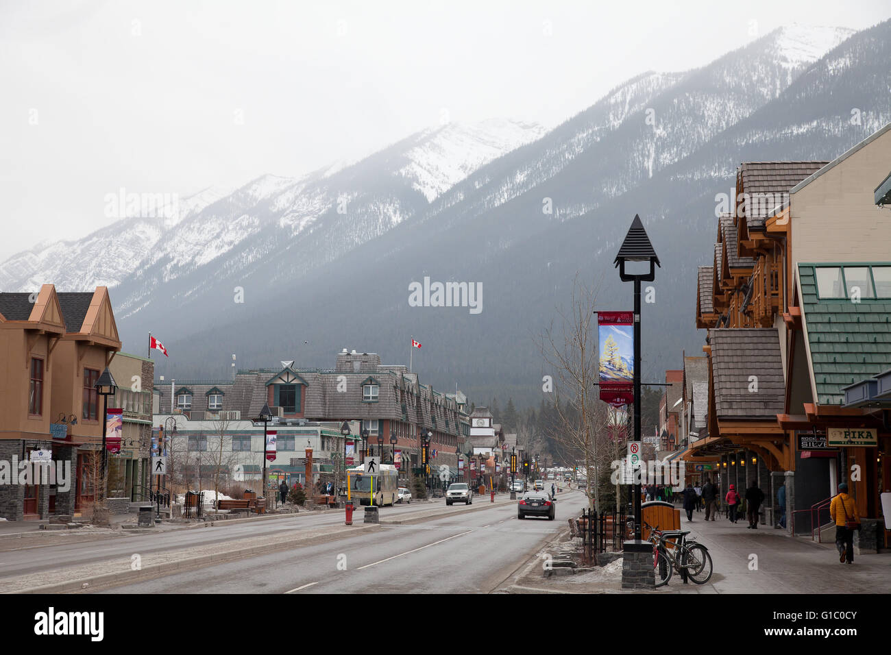 Town of Banff in Alberta, Canada Stock Photo - Alamy