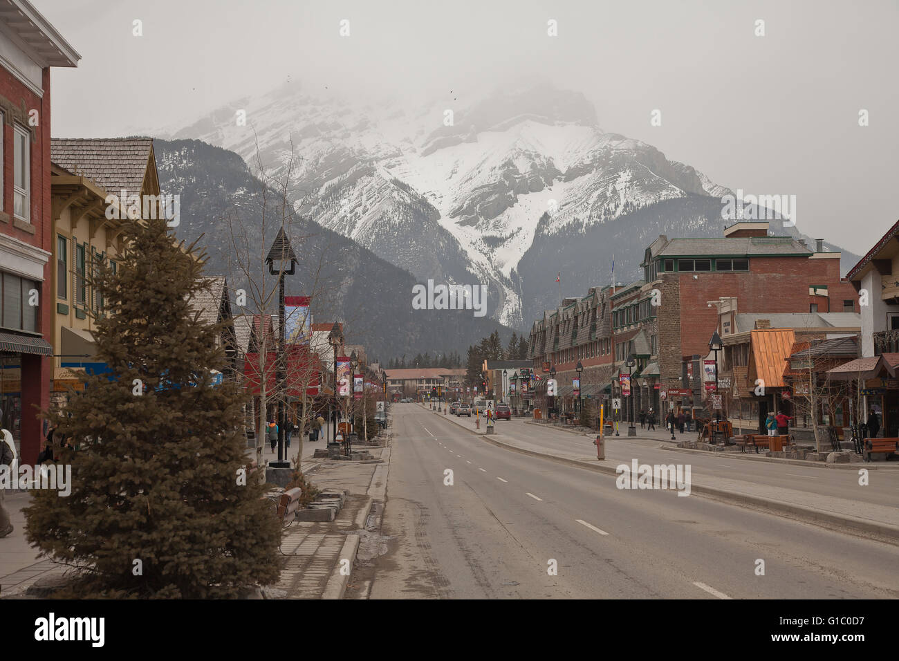 Town of Banff in Alberta, Canada Stock Photo - Alamy