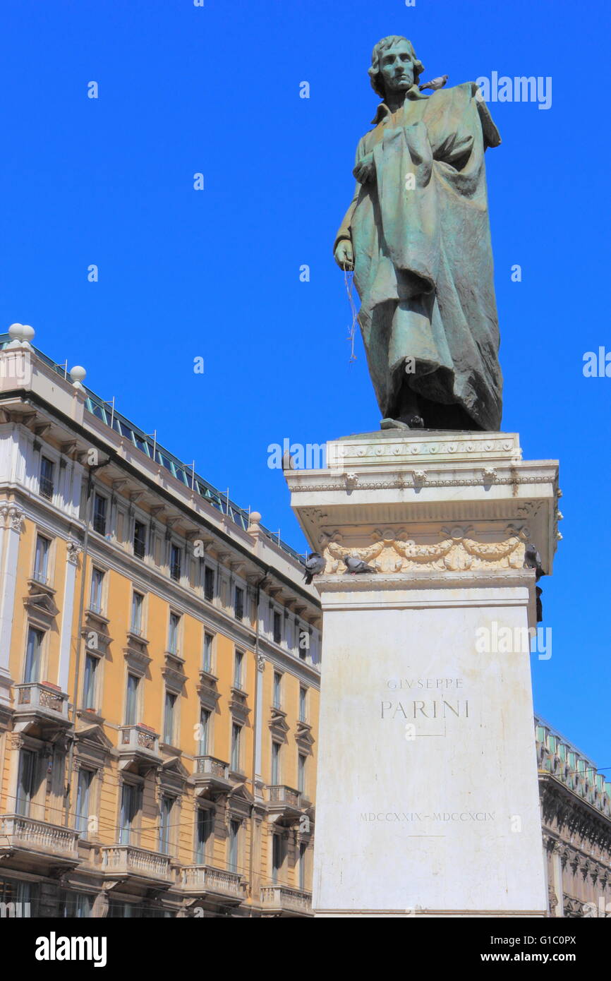 Monument to Giuseppe Parini, Milan, Italy Stock Photo - Alamy