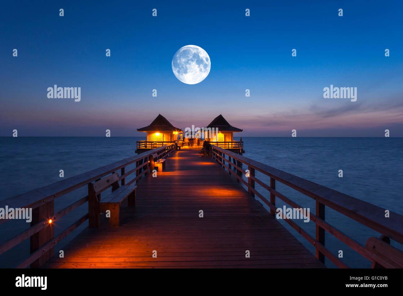 2016 HISTORICAL NAPLES PIER NAPLES COLLIER COUNTY FLORIDA Stock Photo ...