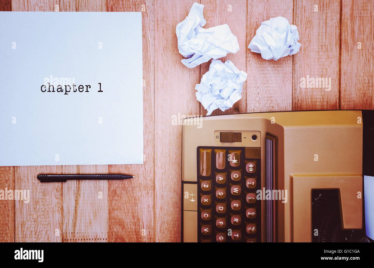 Composite image of chapter 1 message on a white background Stock Photo ...