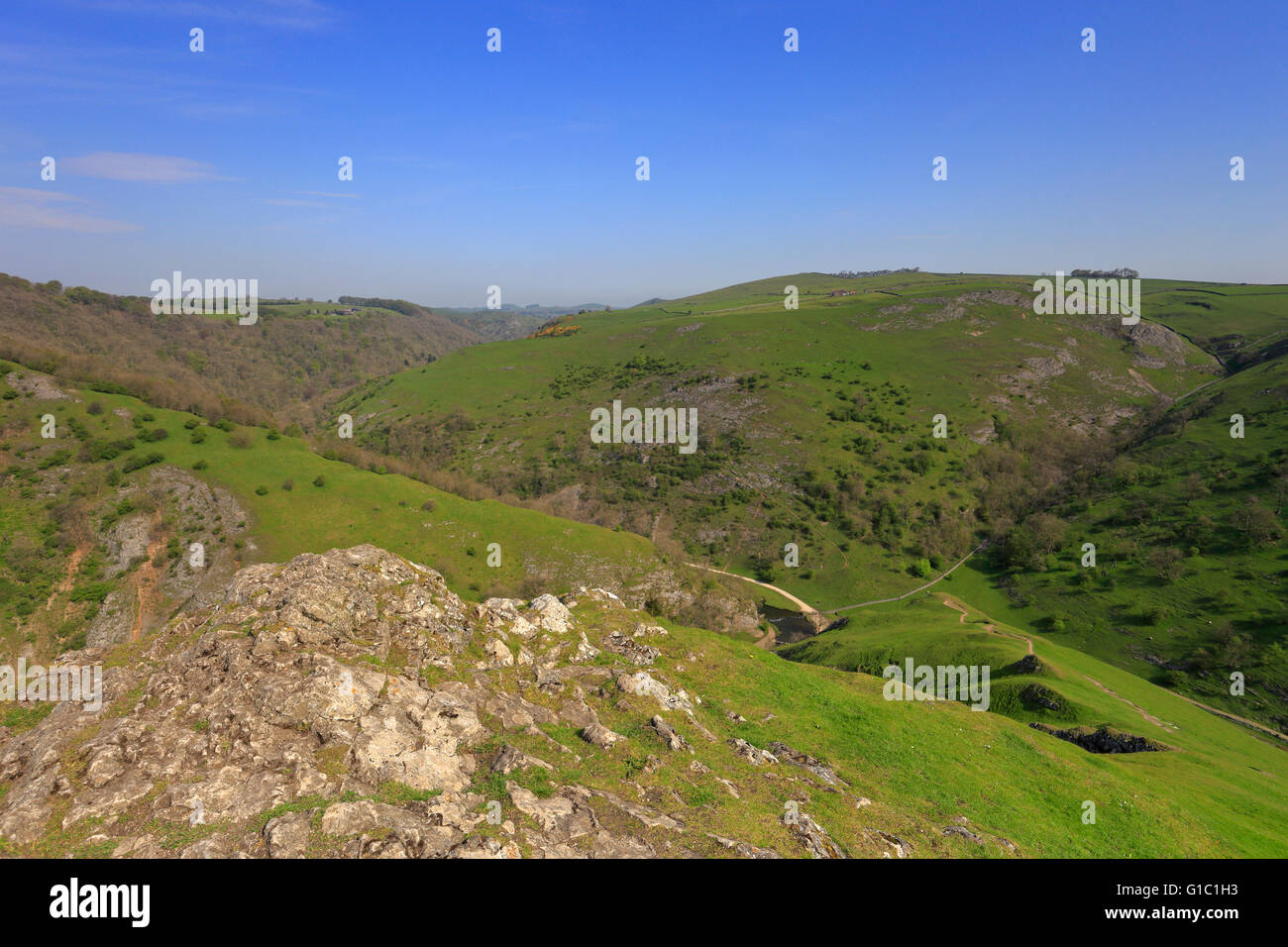 Dovedale from Thorpe Cloud, Peak District National Park, Derbyshire ...