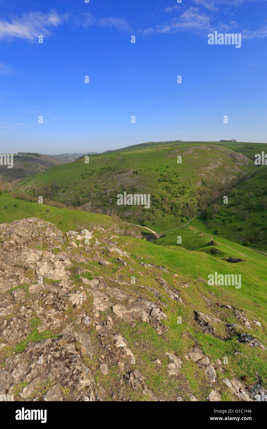 Dovedale from Thorpe Cloud, Peak District National Park, Derbyshire ...