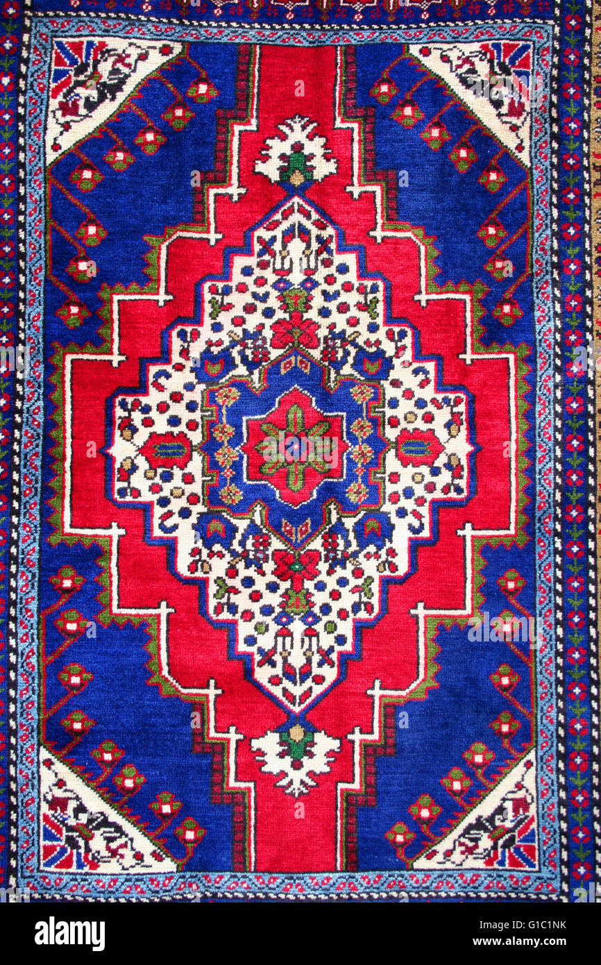 turkish carpet pattern as background Stock Photo - Alamy
