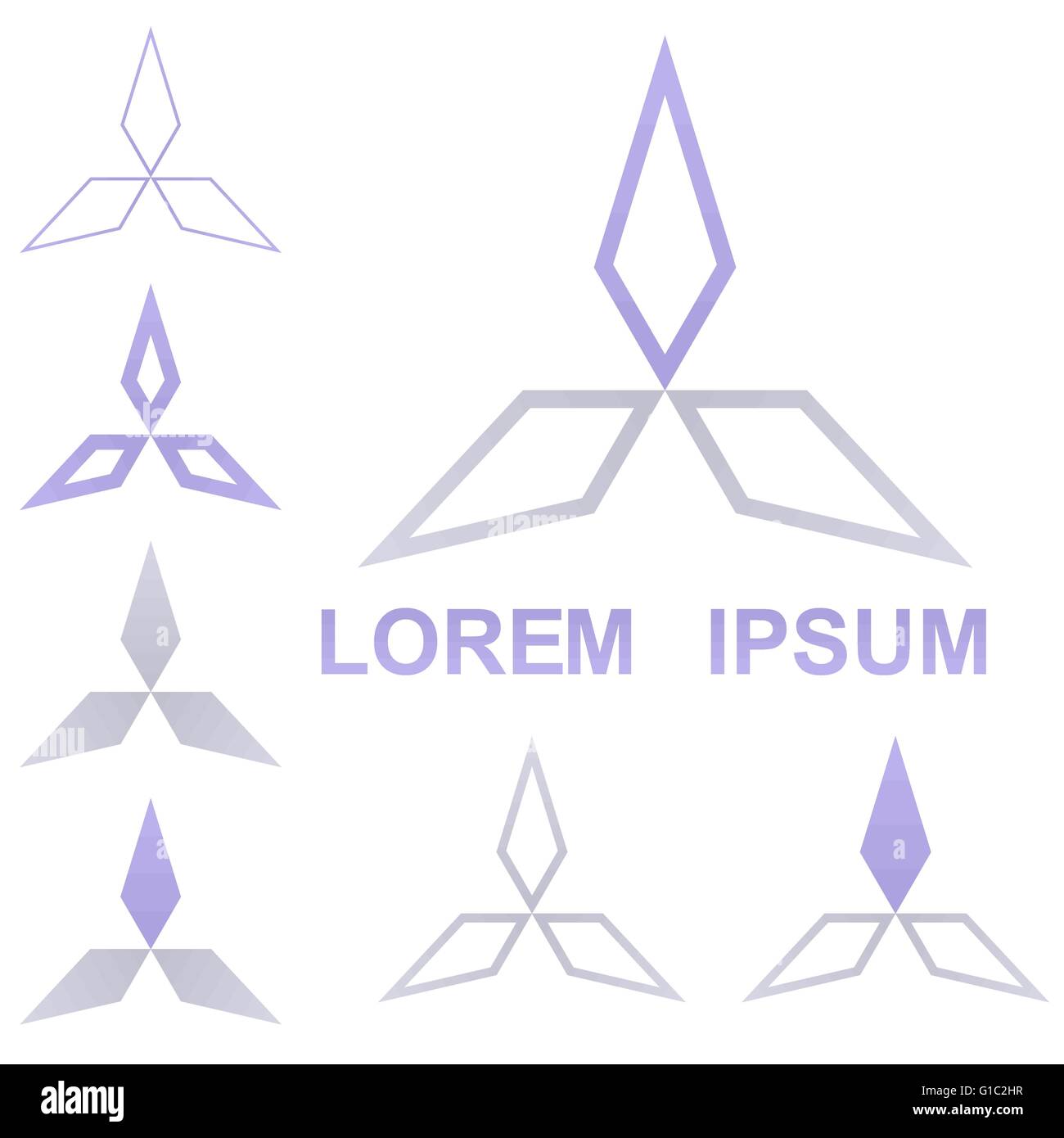 Triangle logo design set Stock Vector Image & Art - Alamy