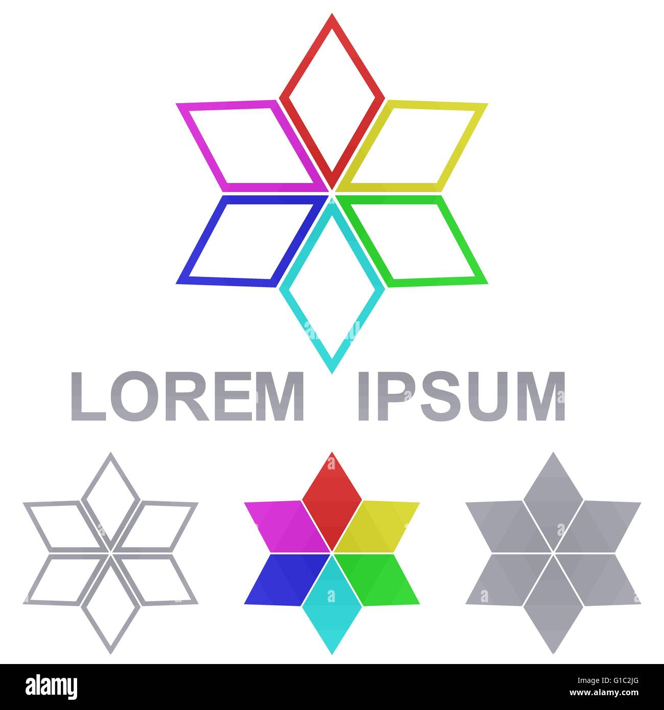 Rainbow line star logo Stock Vector Images - Alamy