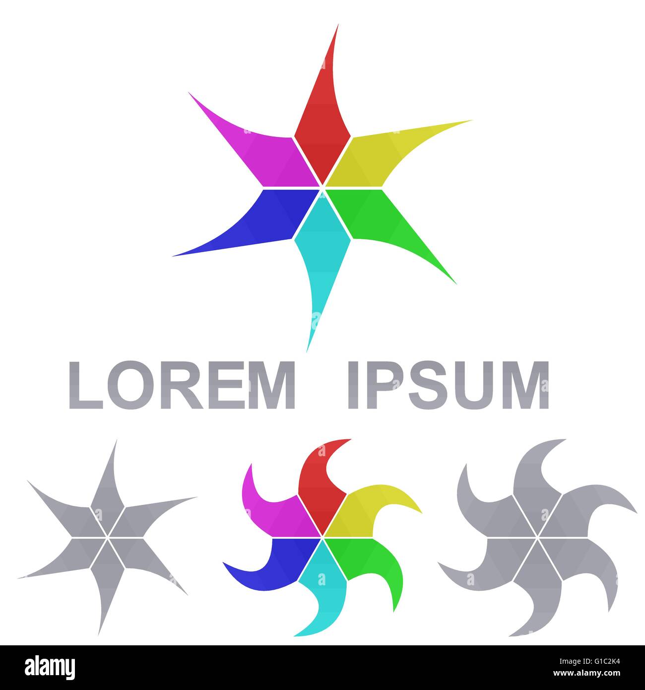 Swirling star logo design set Stock Vector Image & Art - Alamy