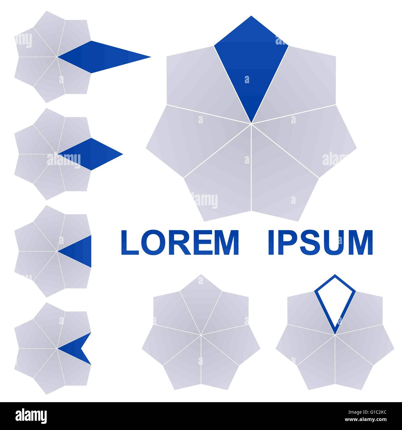 Polygon logo vector set Stock Vector Image & Art - Alamy