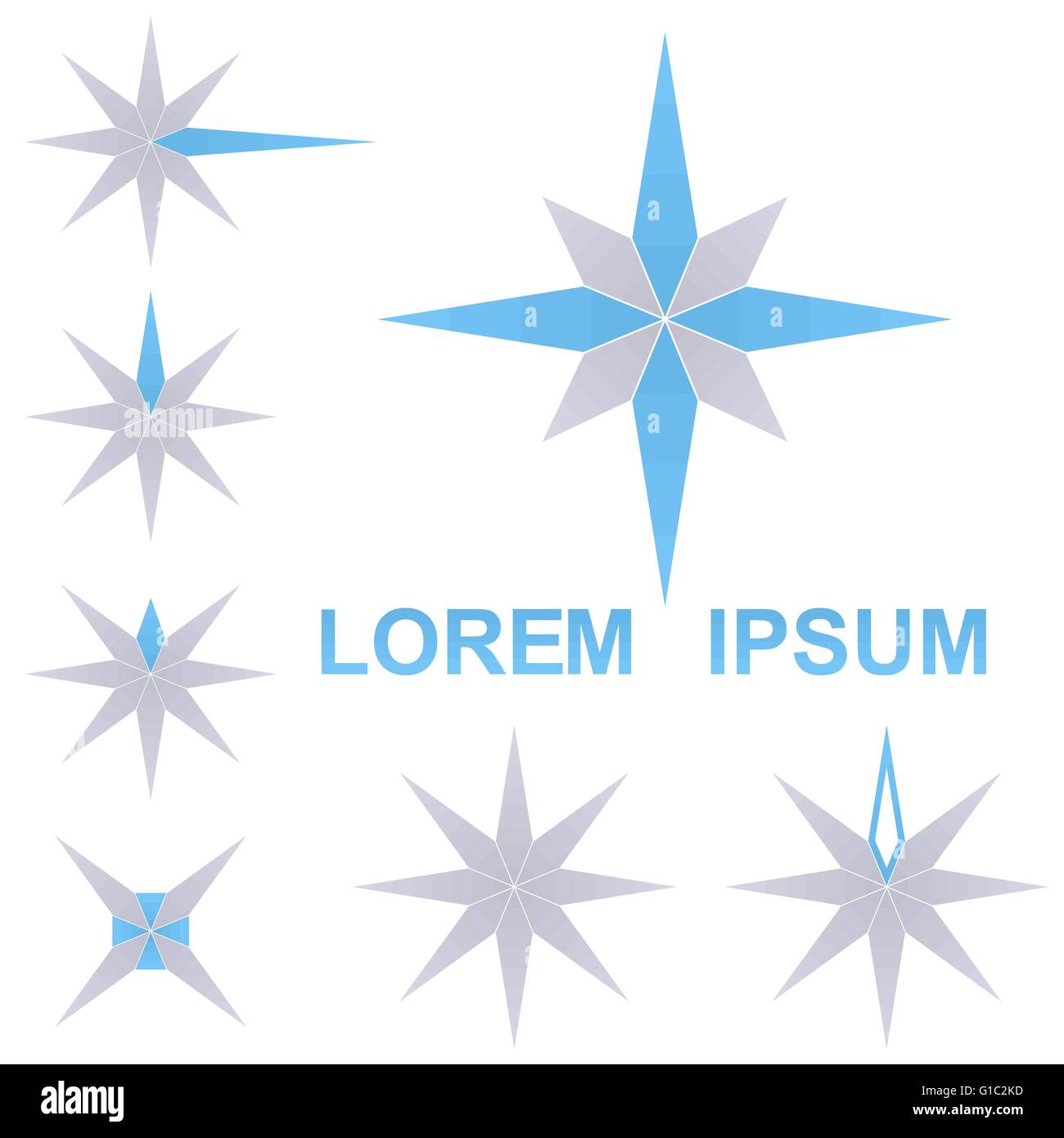 Compass logo vector design set Stock Vector Image & Art - Alamy