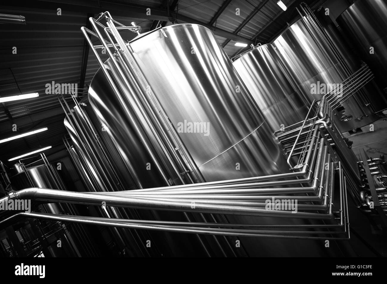 Modern stainless steel wine barrel hi-res stock photography and images ...