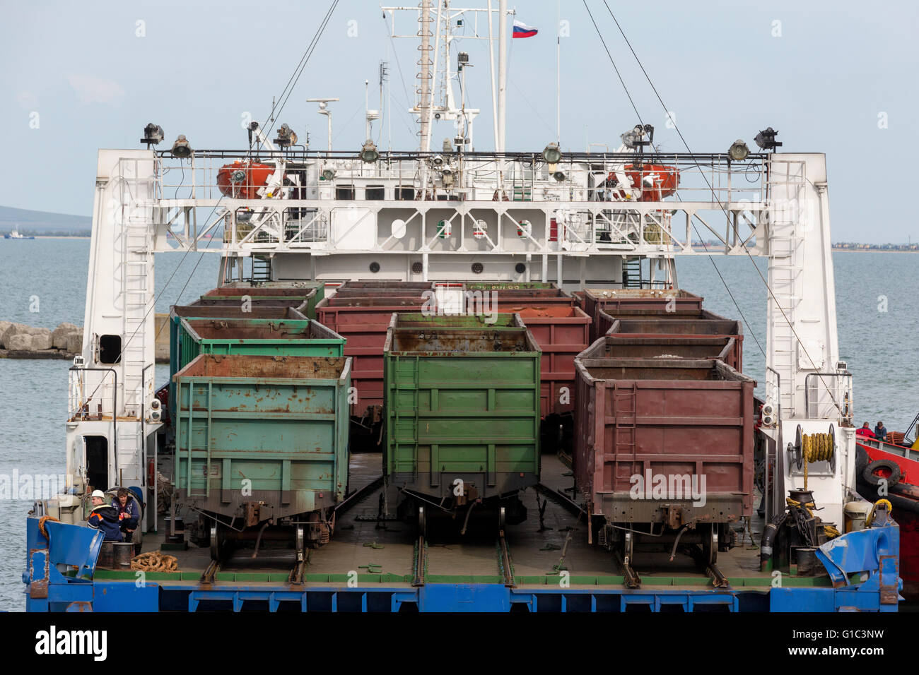 train-ferry in the port Caucasus, Russia Stock Photo - Alamy