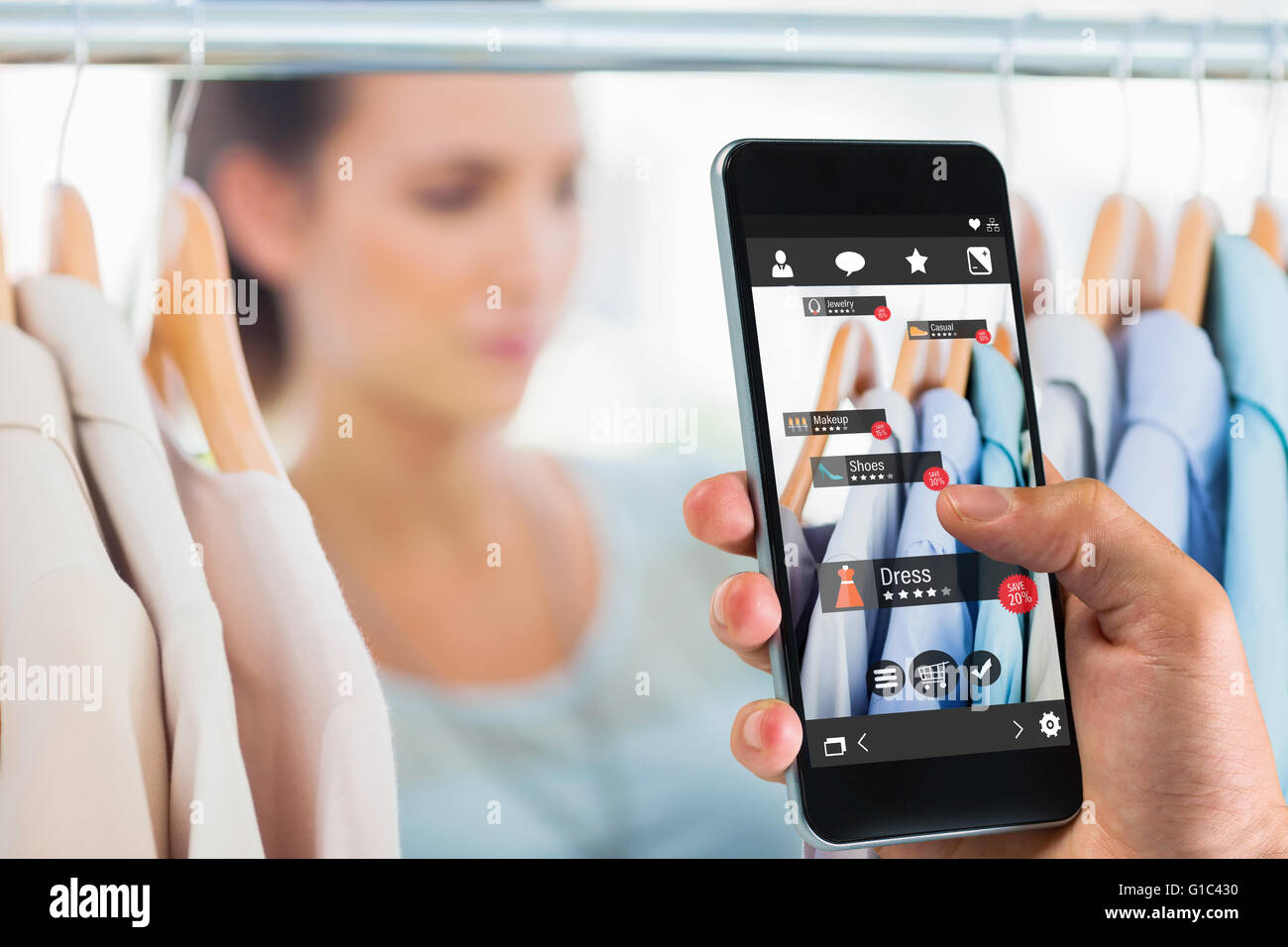 Digital animation showing smartphone credit hi-res stock photography ...