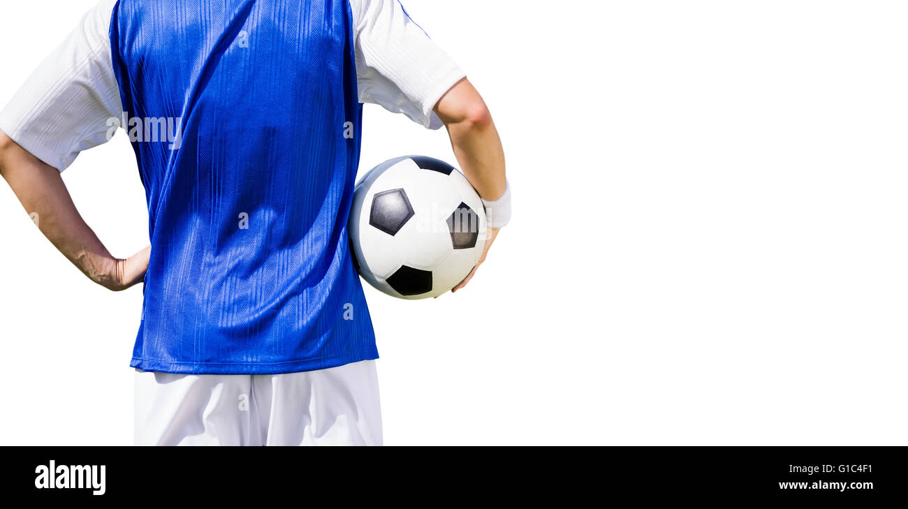 Front view of sportsman practising discus throw Stock Photo - Alamy