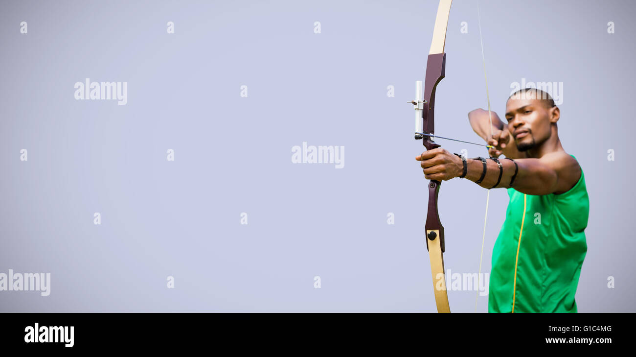 Front view sportsman practising archery hi-res stock photography and ...