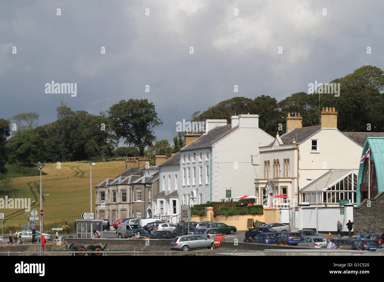 The seaside village of Portaferry on Strangford Lough, County Down ...