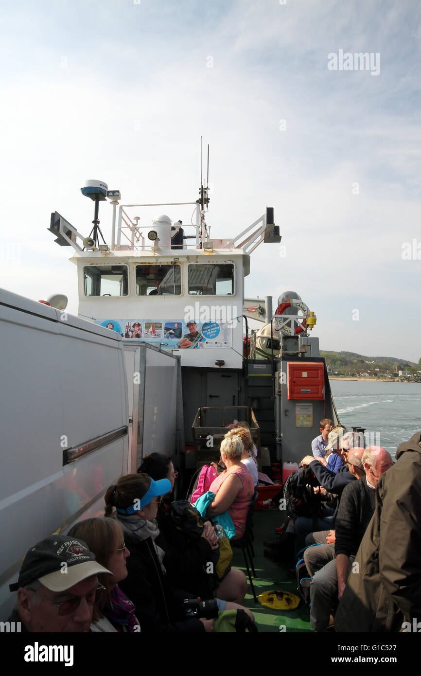 The Rathlin Ferry heading to Rathlin Island, after leaving Ballycastle ...