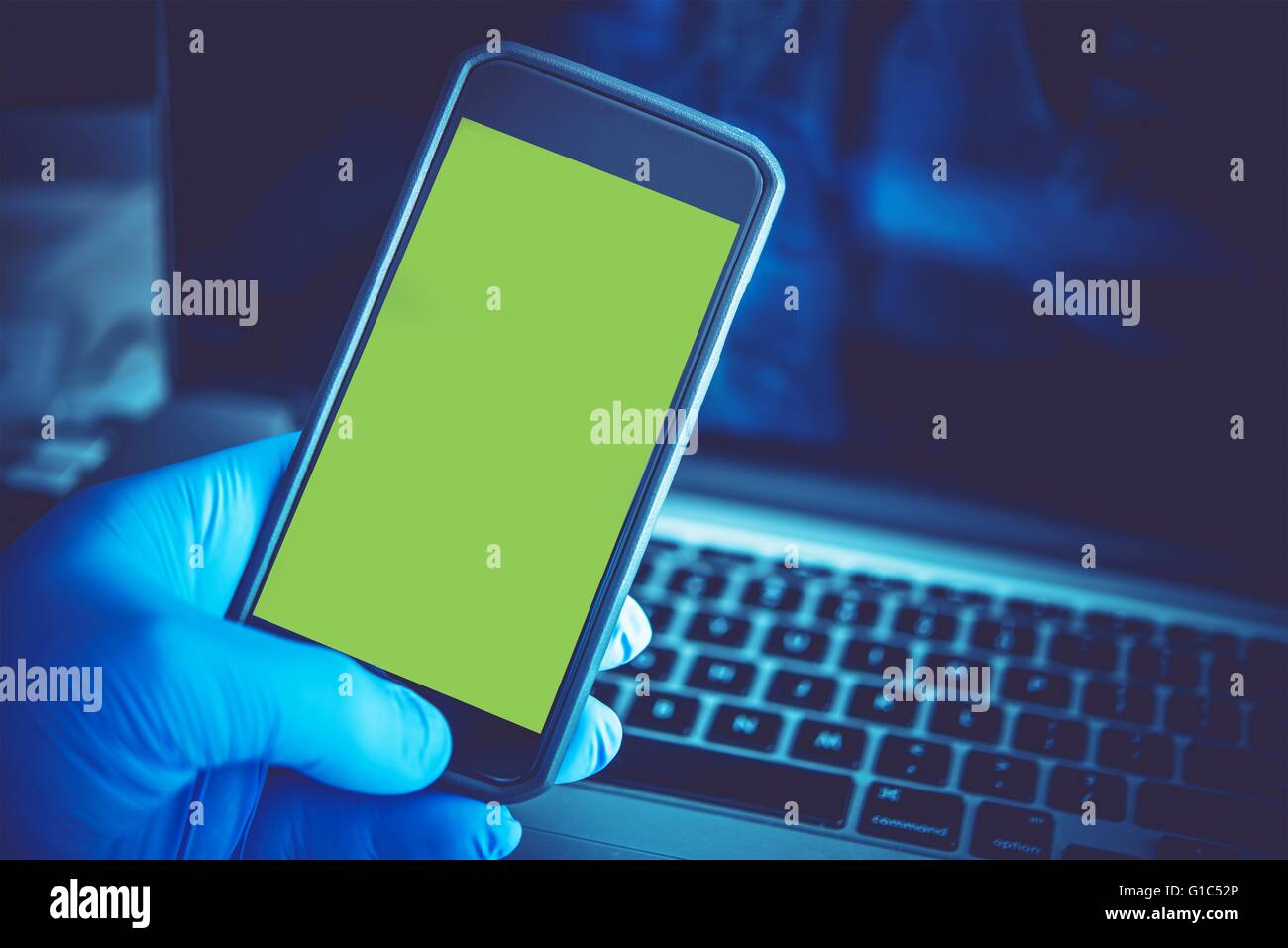 Medical Mobile Application Concept with Green Screen Display For Easy ...
