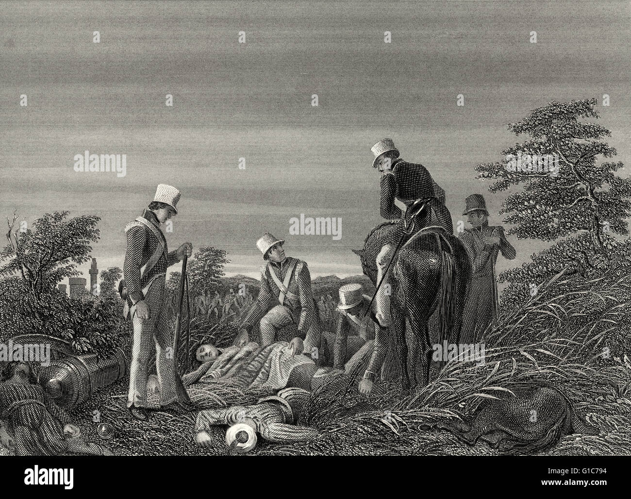 Dead British soldiers after the Battle of Chillianwala, Second Anglo ...