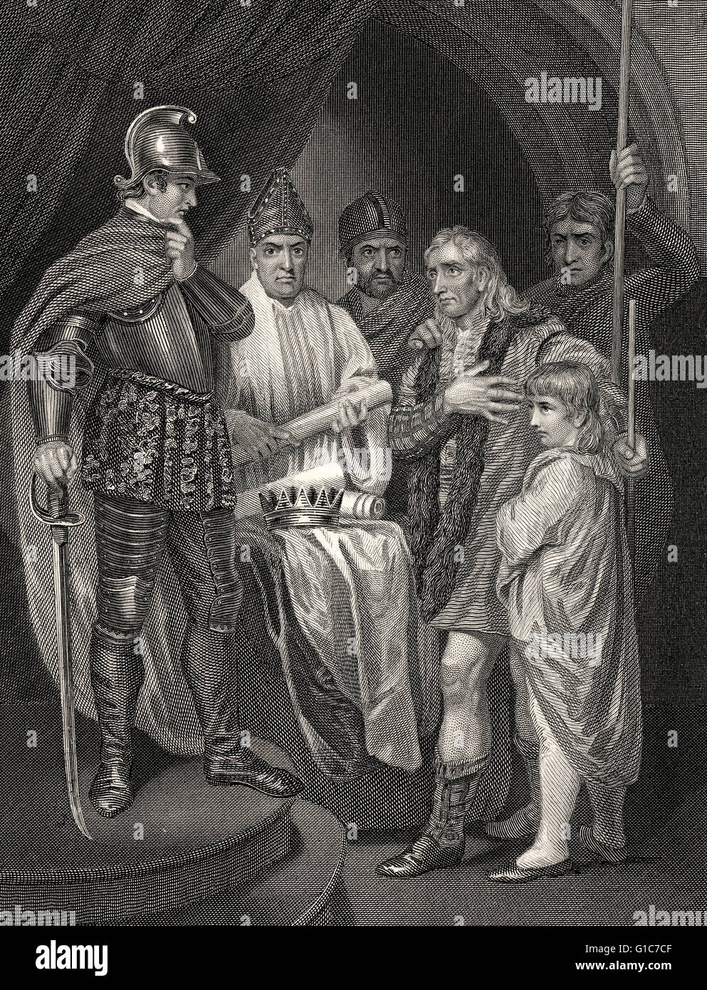 John Balliol, 1250-1314, King of Scots, surrendering to Edward I of ...
