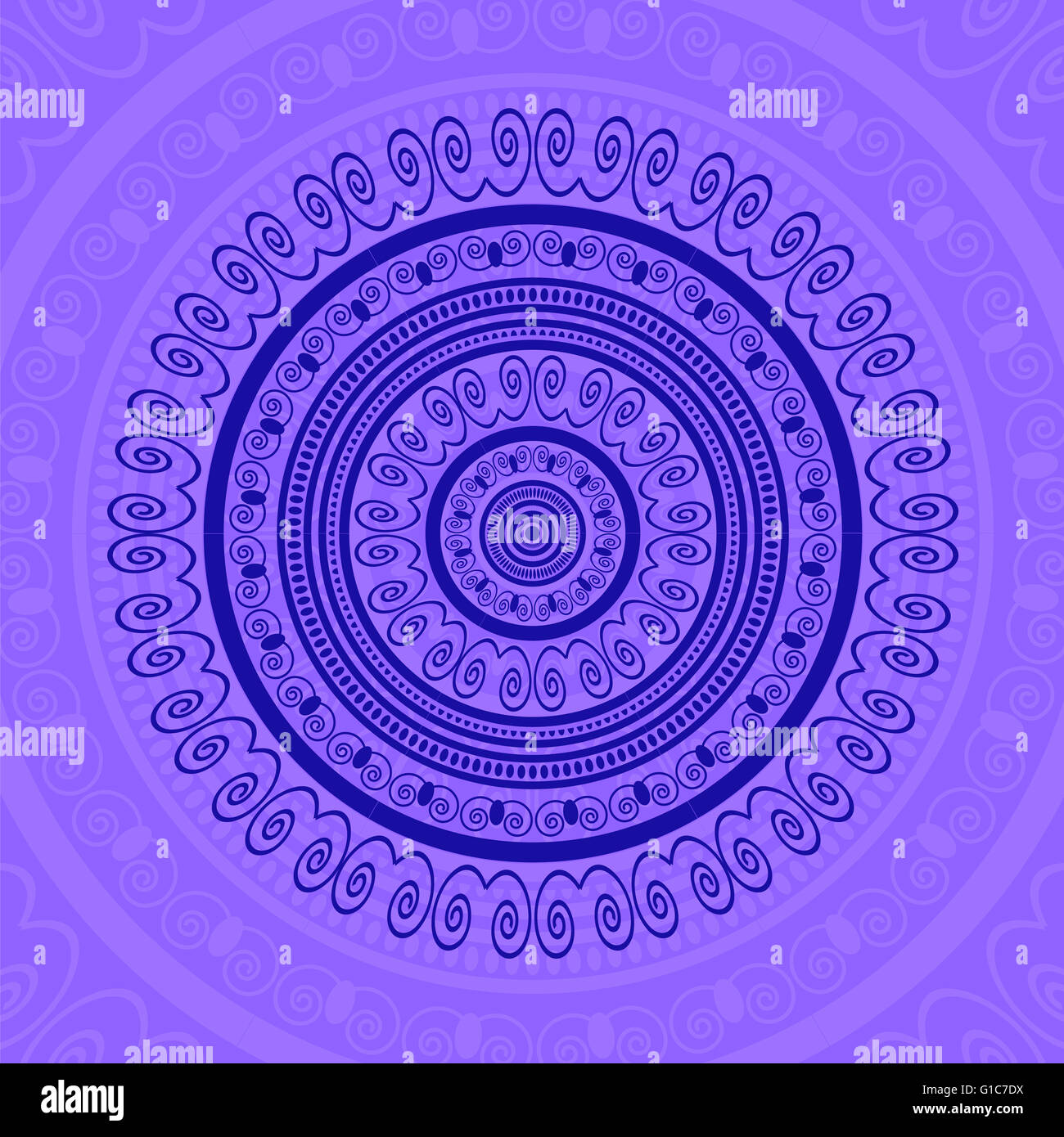 Blue Circle Lace Ornament Stock Photo - Alamy