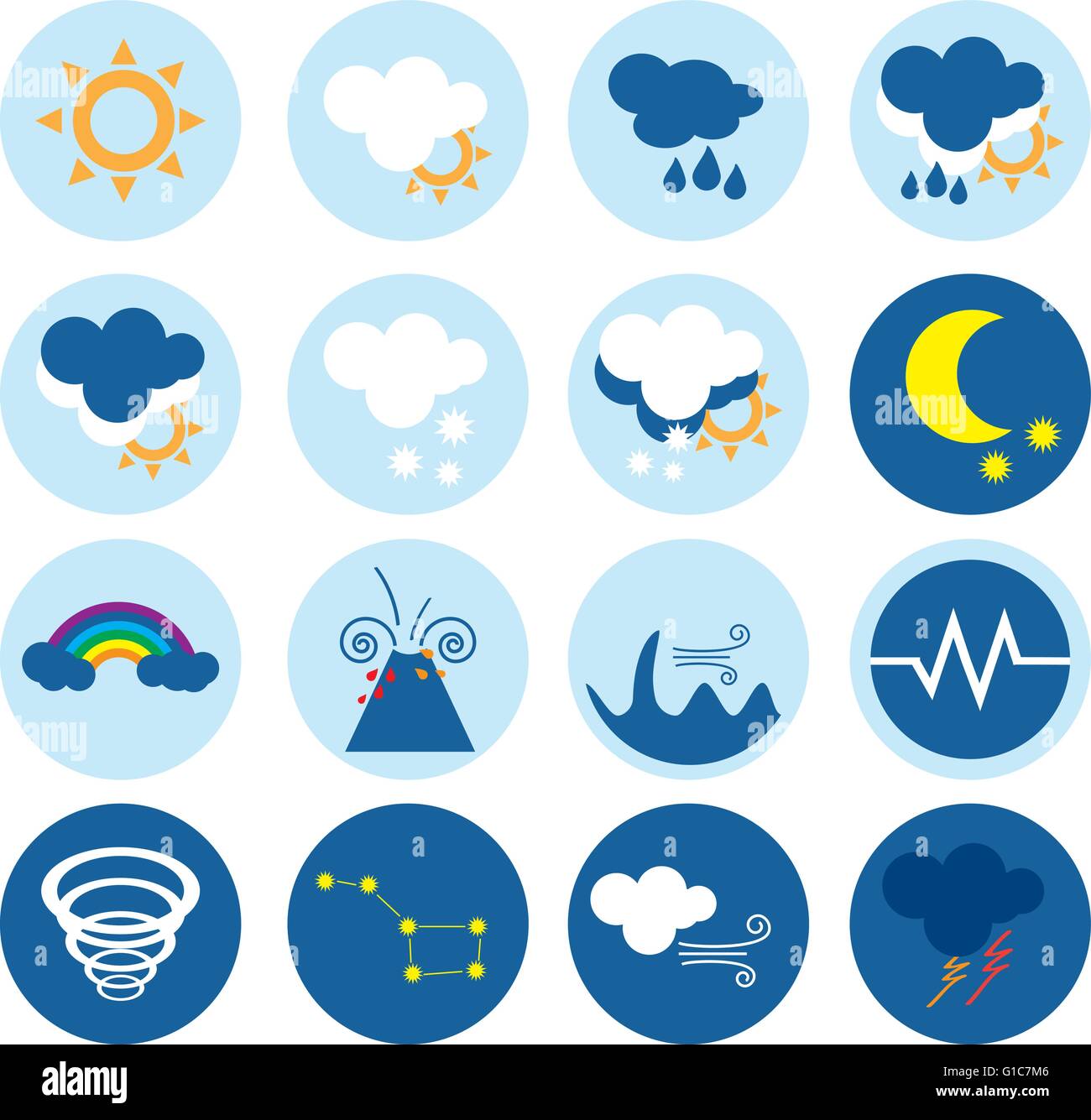 Weather vector icons Stock Vector Image & Art - Alamy