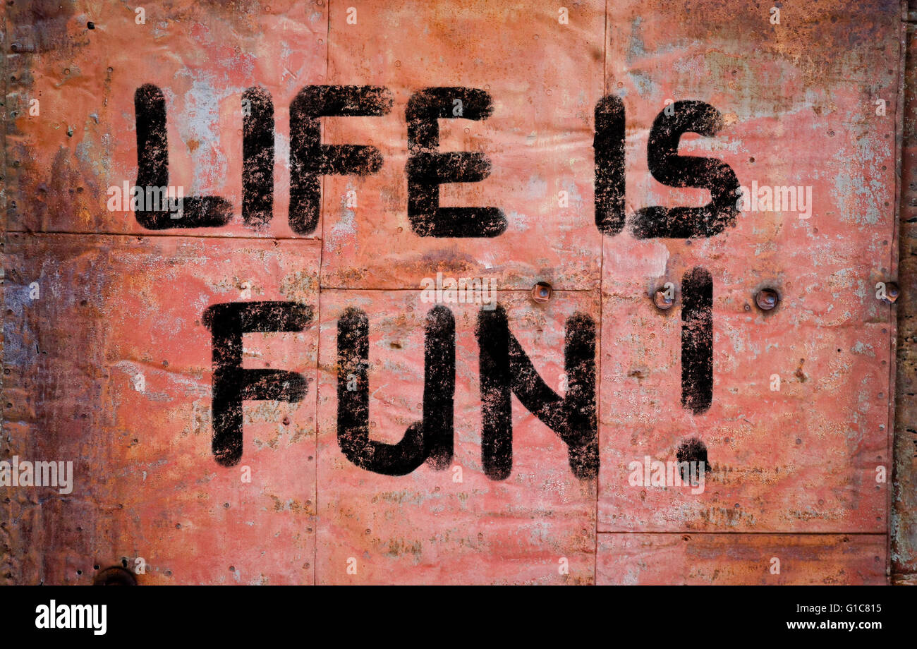 Life Is Fun Concept Stock Photo - Alamy