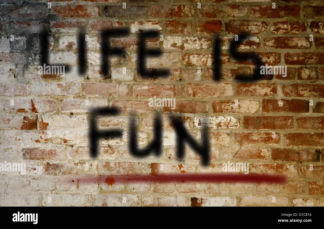 Life Is Fun Concept Stock Photo - Alamy