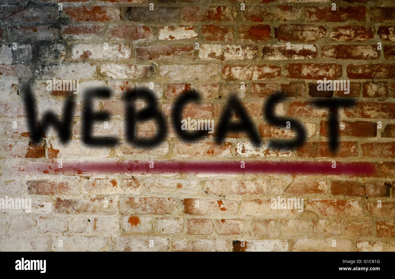 Webcasting text hi-res stock photography and images - Alamy