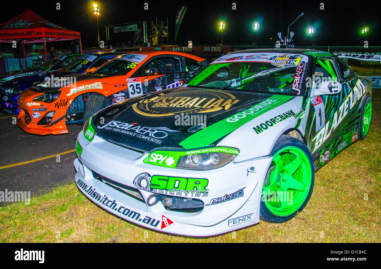 Sydney, Australia - 19th December 2015: Drift racers compete in the Hi ...