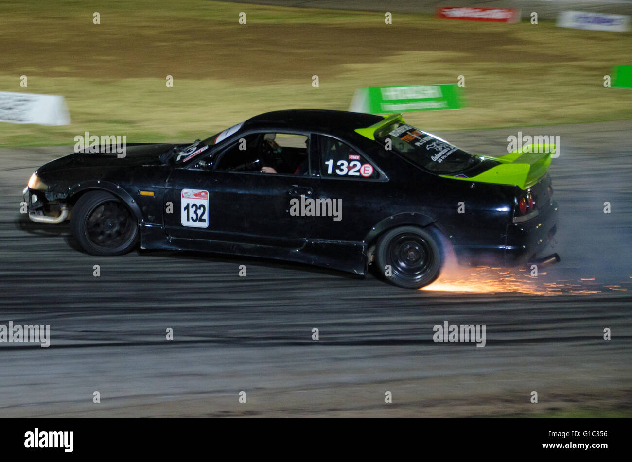 Sydney, Australia - 19th December 2015: Drift racers compete in the Hi ...