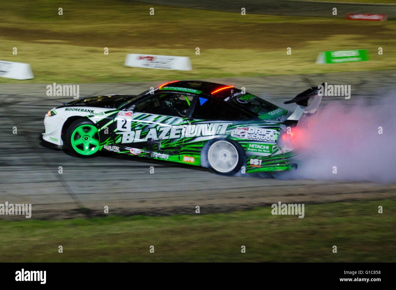 Sydney, Australia - 19th December 2015: Drift racers compete in the Hi ...