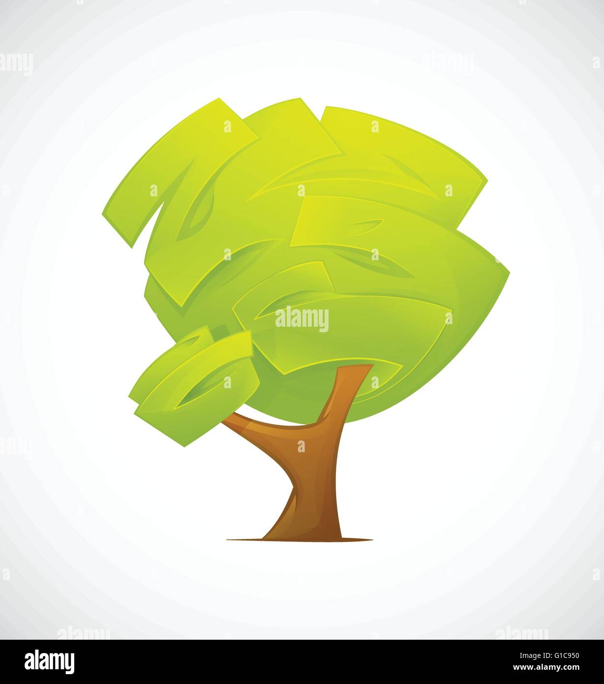 Abstract Tree isolated on a white background. Vector illustration Stock ...