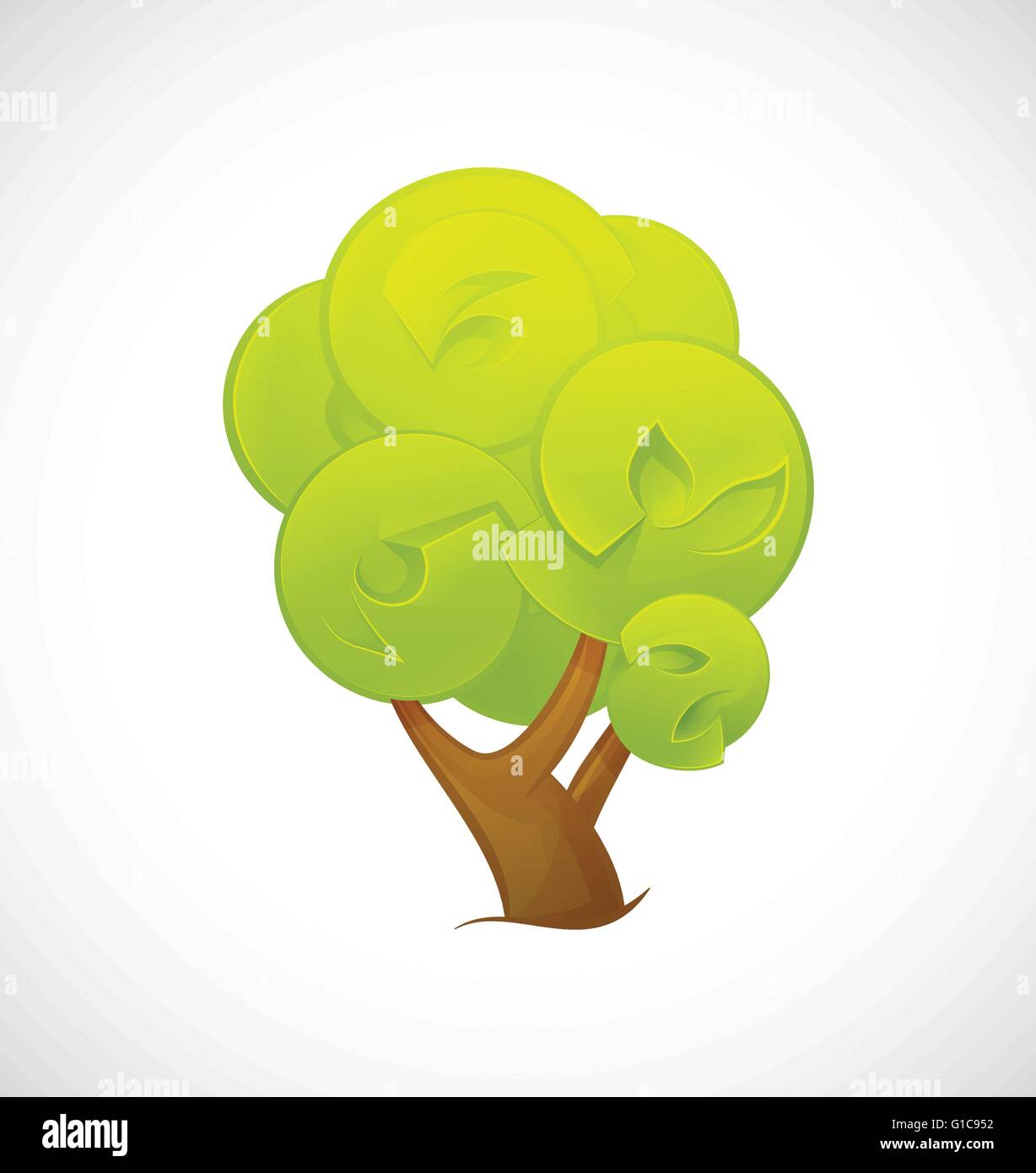 Abstract Tree isolated on a white background. Vector illustration Stock ...