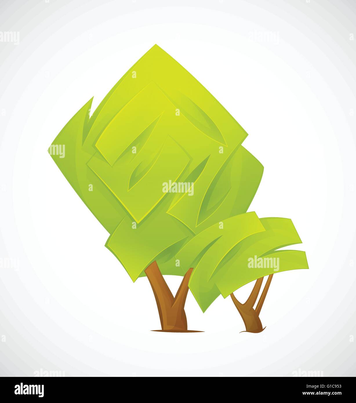 Abstract Tree isolated on a white background. Vector illustration Stock ...