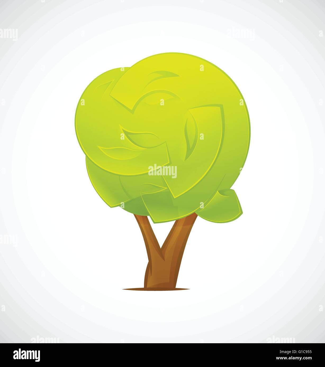 Abstract Tree isolated on a white background. Vector illustration Stock ...